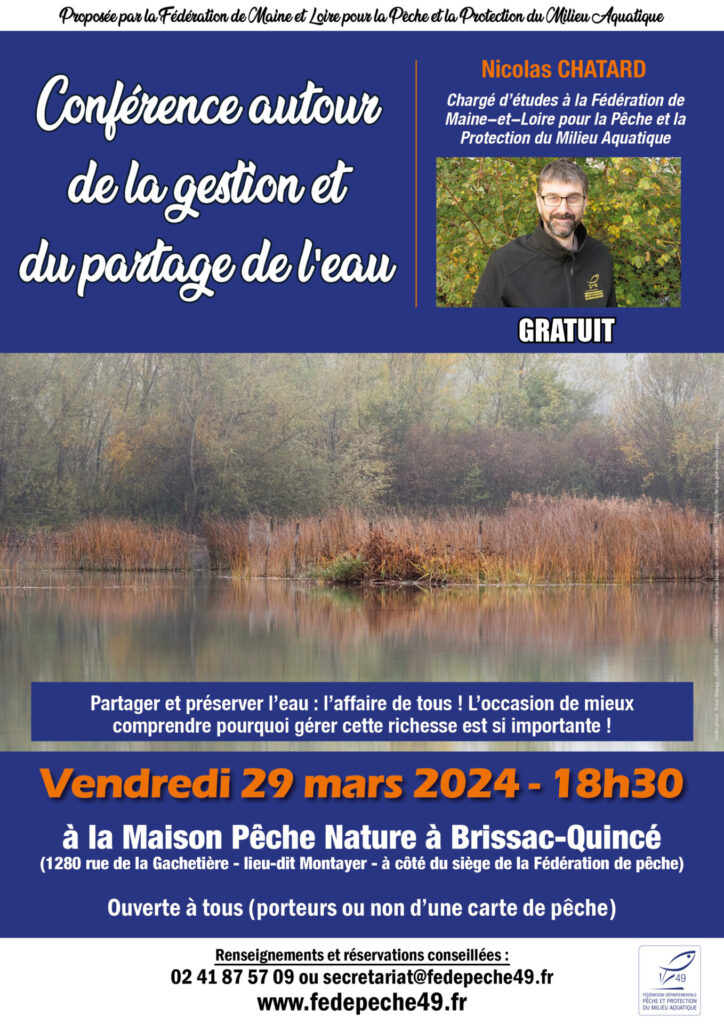 Conférence Autour De La Gestion Et Du Partage De Leau à Brissac Quincé